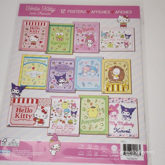 Sanrio | Toys | Sanrio Hello Kitty And Friends Poster Set Of 2 New ...